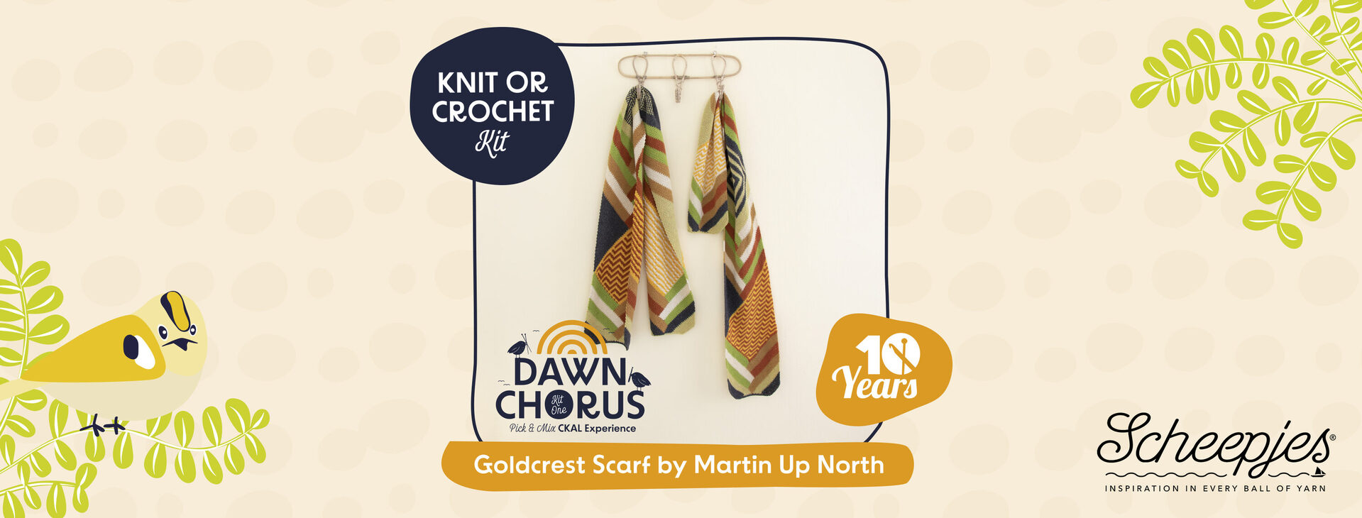 Scheepjes Dawn Chorus CKAL - Goldcrest Scarf | Scheepjes Dawn Chorus ...