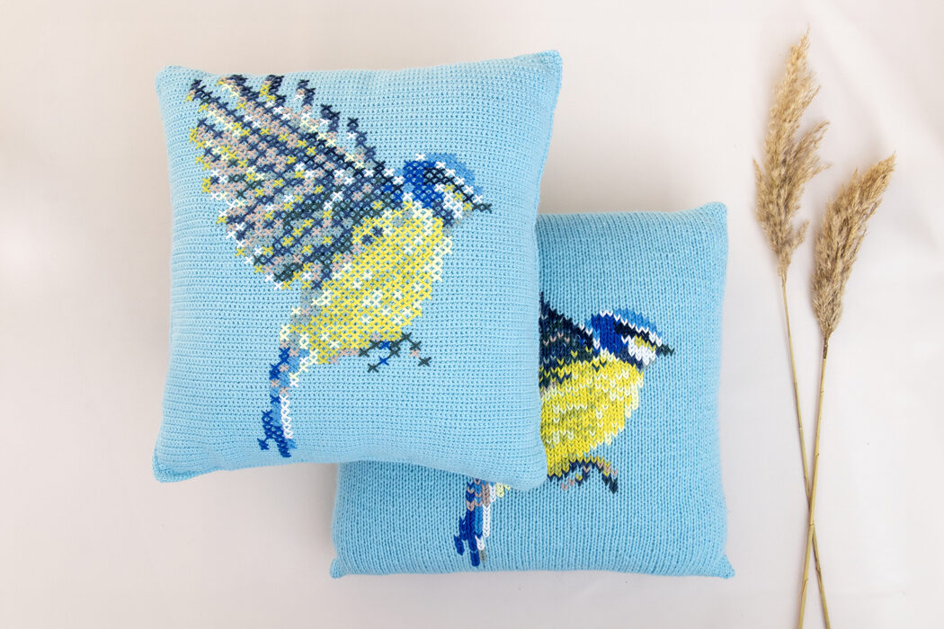 Scheepjes Dawn Chorus CKAL - Blue Tit Cushion | Scheepjes Dawn Chorus ...